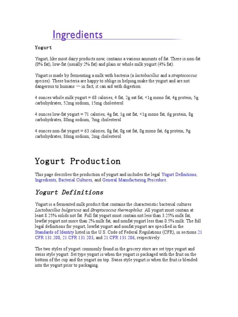 INCLUDEPICTURE | PDF | Yogurt | Lactobacillus