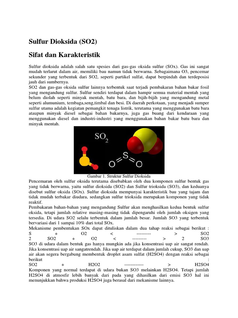 Sulfur Dioksida | PDF