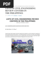 CE Board Exam Topic Checklist | PDF | Technology & Engineering