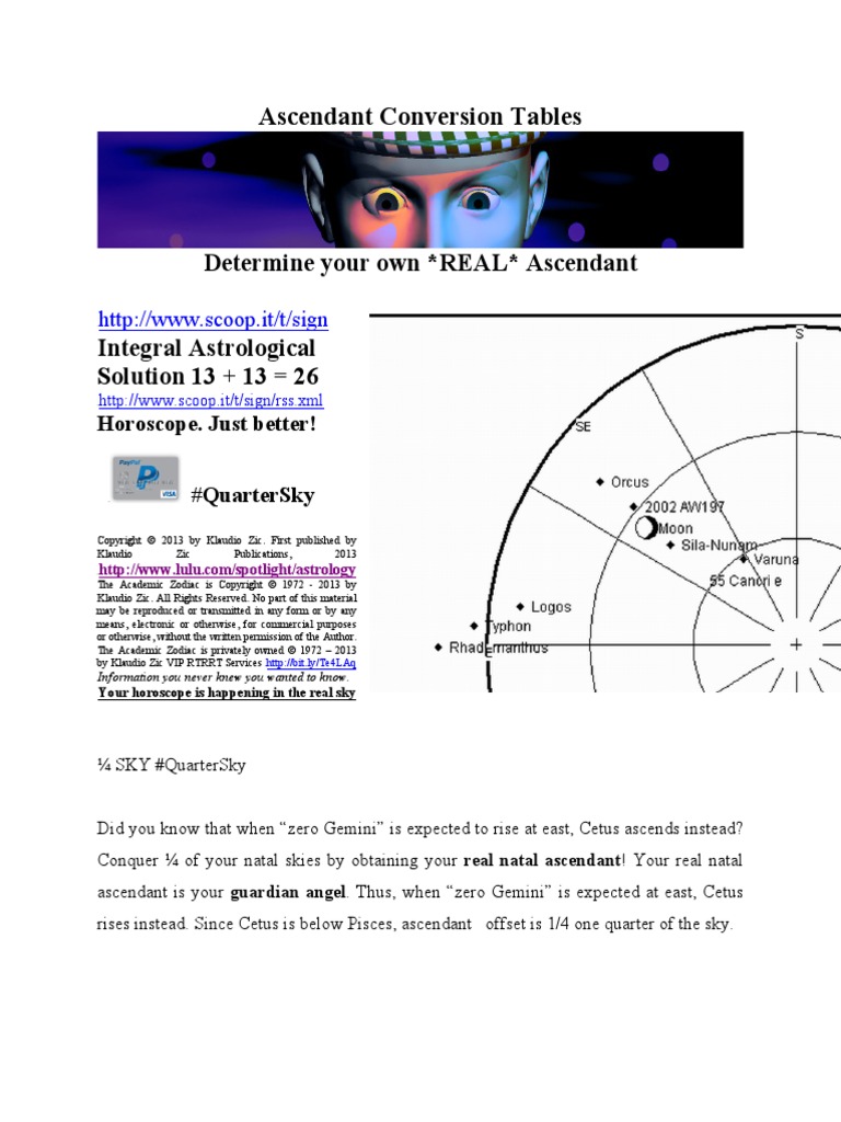 Ascendant Conversion Tables | PDF