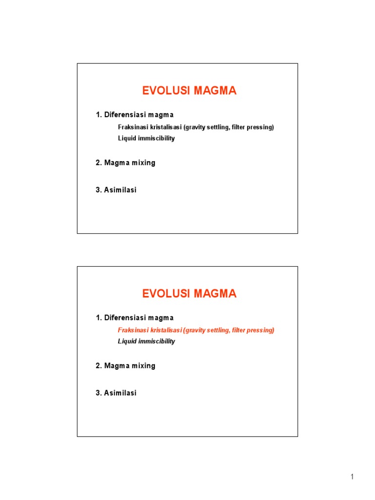 Evolution of Magma Processes | PDF | Magma | Igneous Rock
