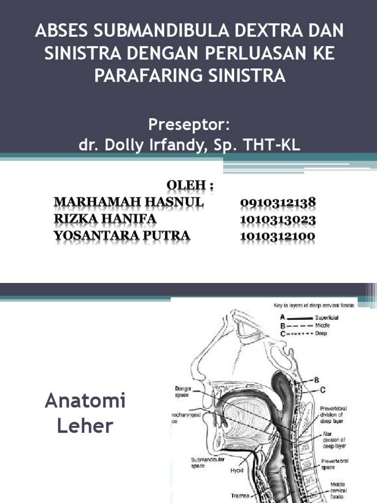 Abses Submandibula Dextra Dan Sinistra Dengan Perluasan Ke Parafaring ...