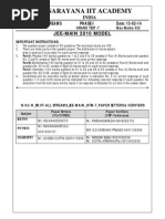 Jee Main Mock Test 01 Mathongo | PDF | Business | Computers