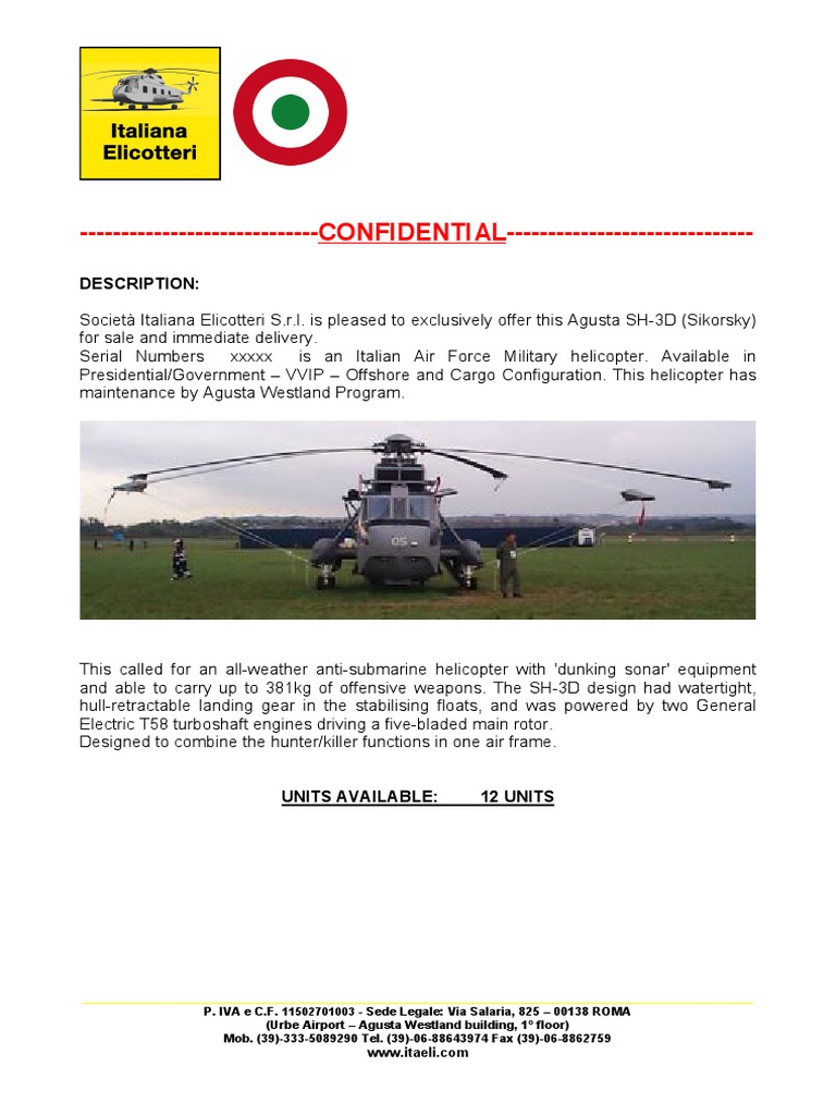 Agusta SH3D Helicopters | PDF | Helicopter | Airport