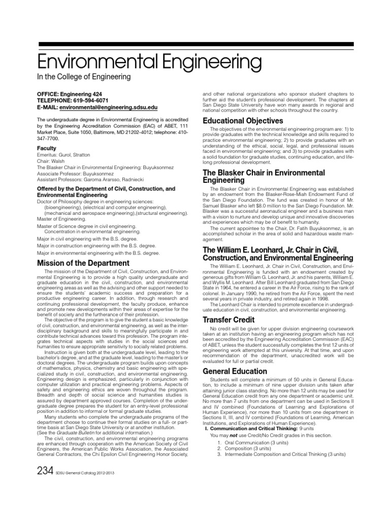 Environmental Engineering | PDF | Environmental Engineering | Engineering