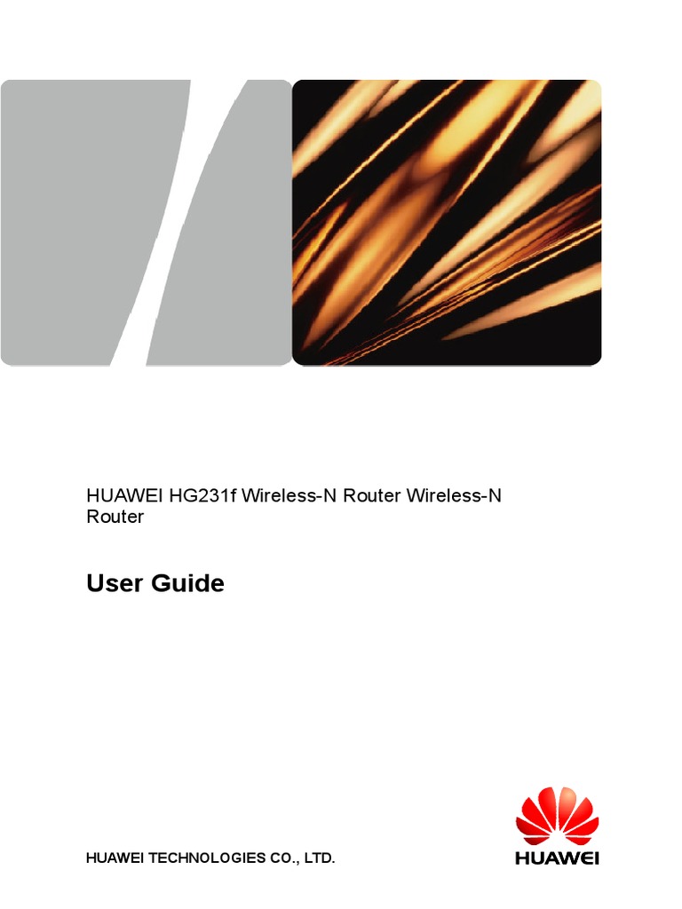 HUAWEI HG231f Wireless-N Router User Guide | PDF | Wireless Lan ...