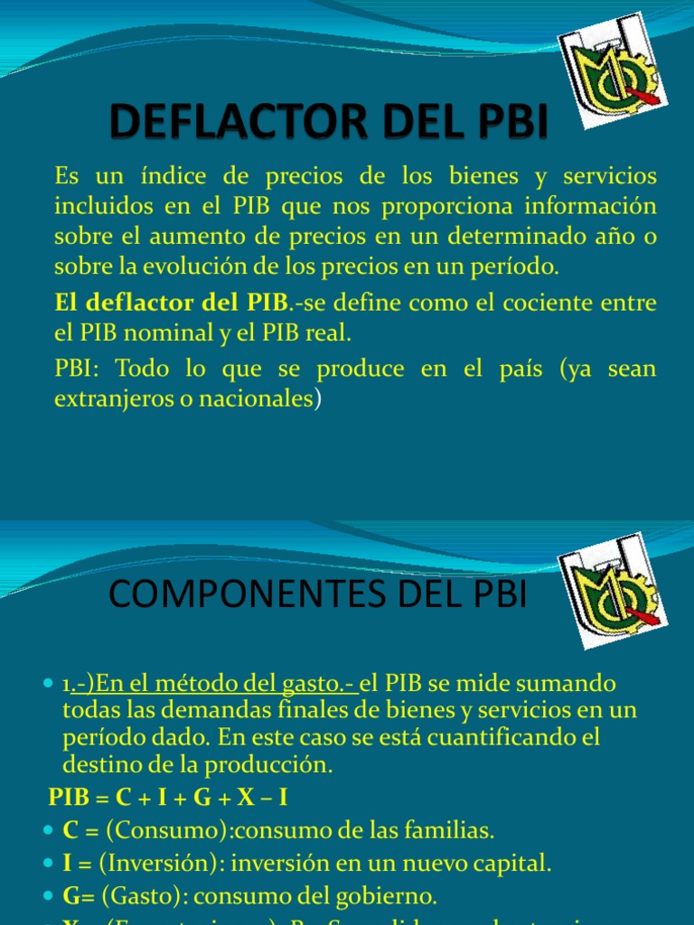 Deflactor Del Pbi Economia | PDF | Producto Interno Bruto | Ciencias ...