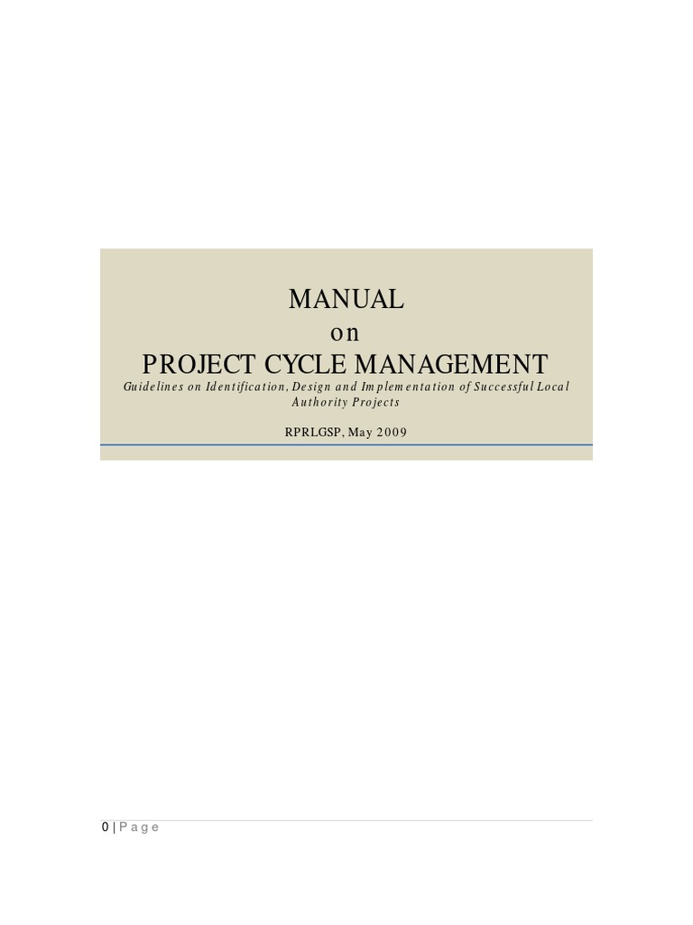 PCM Manual PDF | PDF | Feasibility Study | Project Management