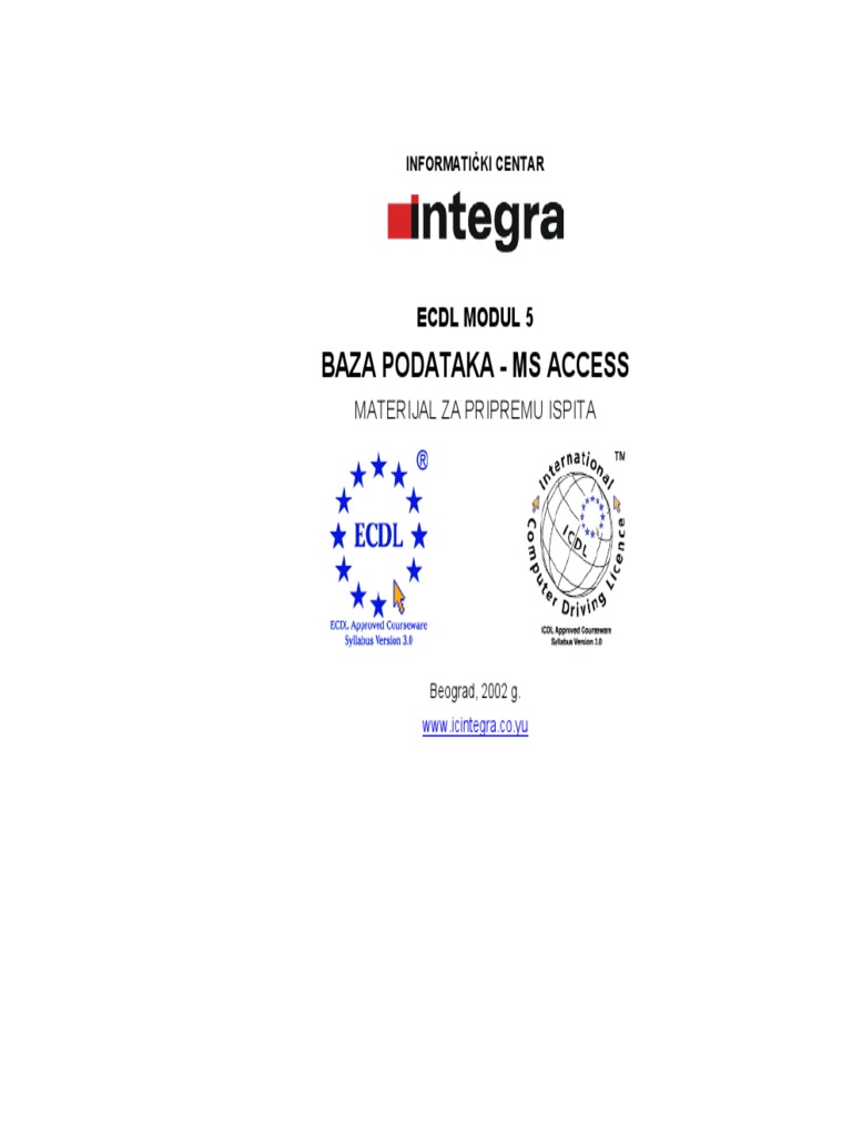 Access Za Polaganje Ecdl | PDF