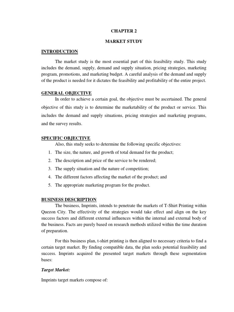 CHAPTER 2 - Market Study | PDF | Advertising | Brand