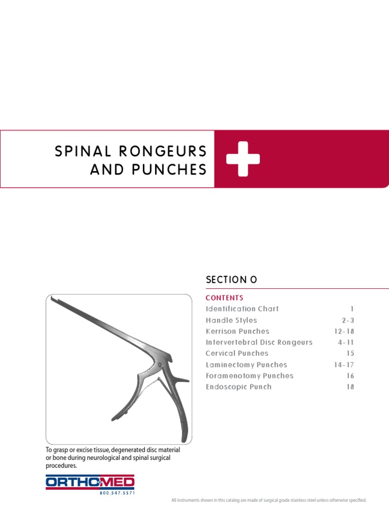 Spinal Rongeurs and Punches Catalog | PDF | Surgery | Nature