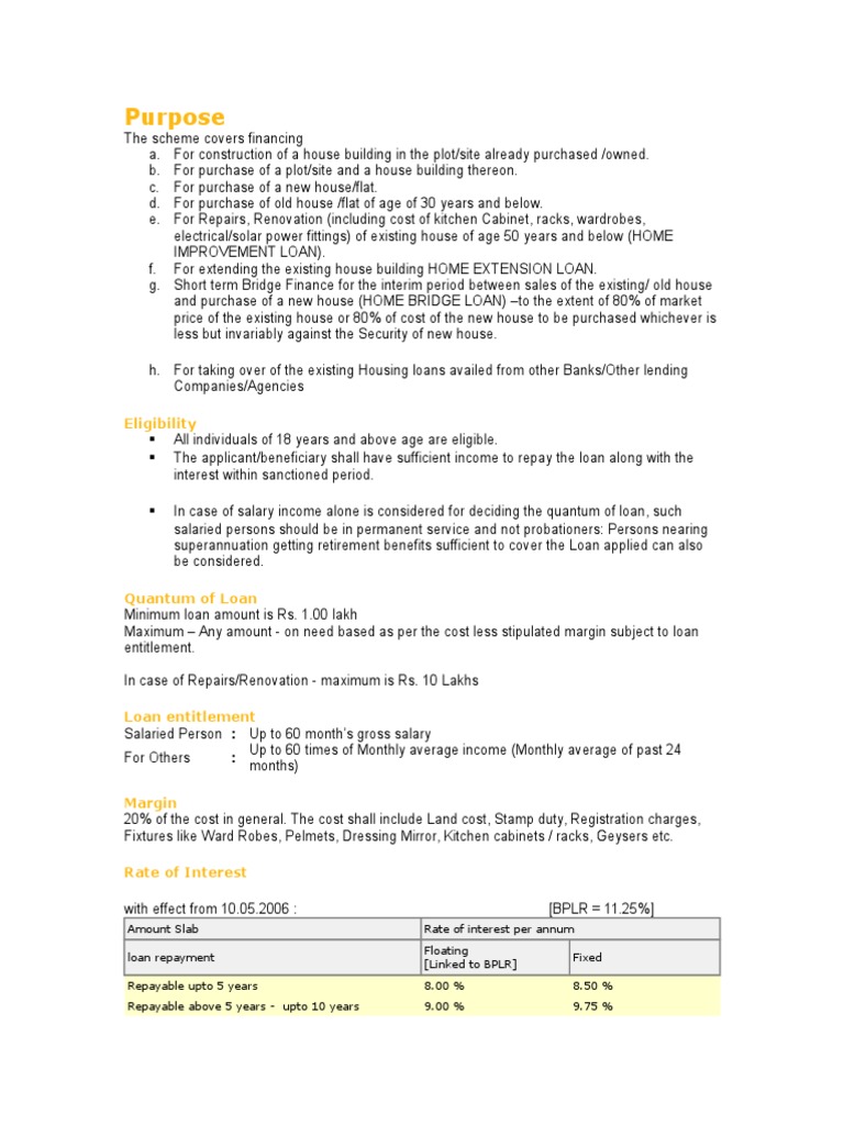 Financing Scheme for Housing Needs | PDF | Margin (Finance) | Loans