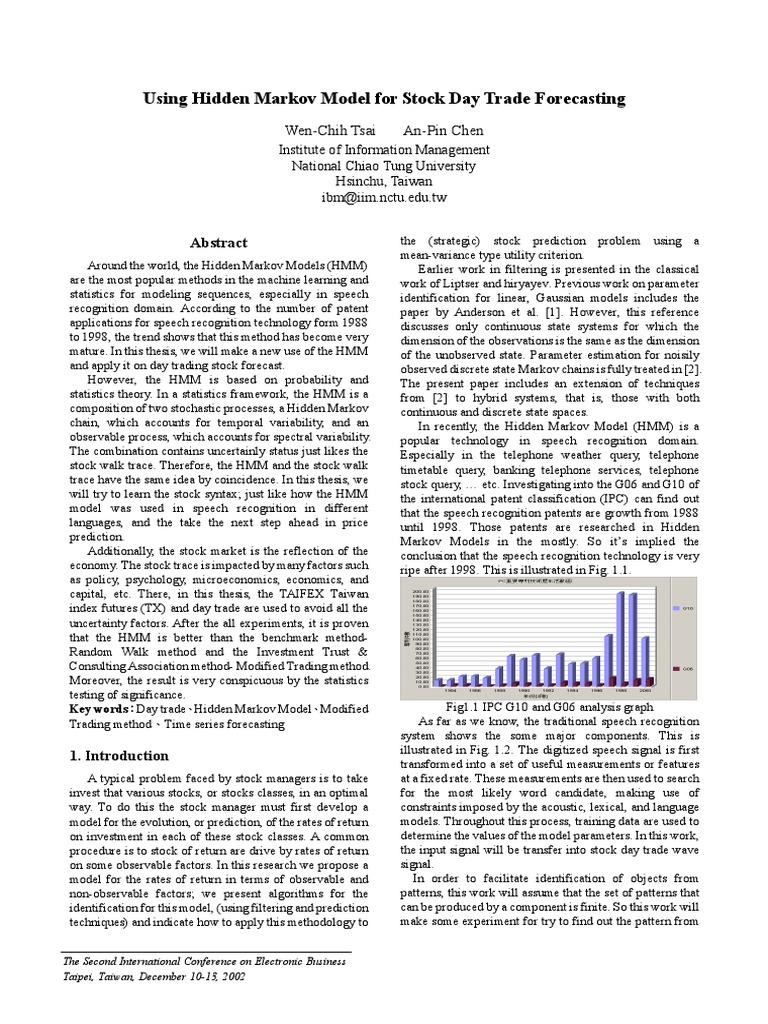 Using Hidden Markov Model For Stock Day Trade Forecasting | Download ...