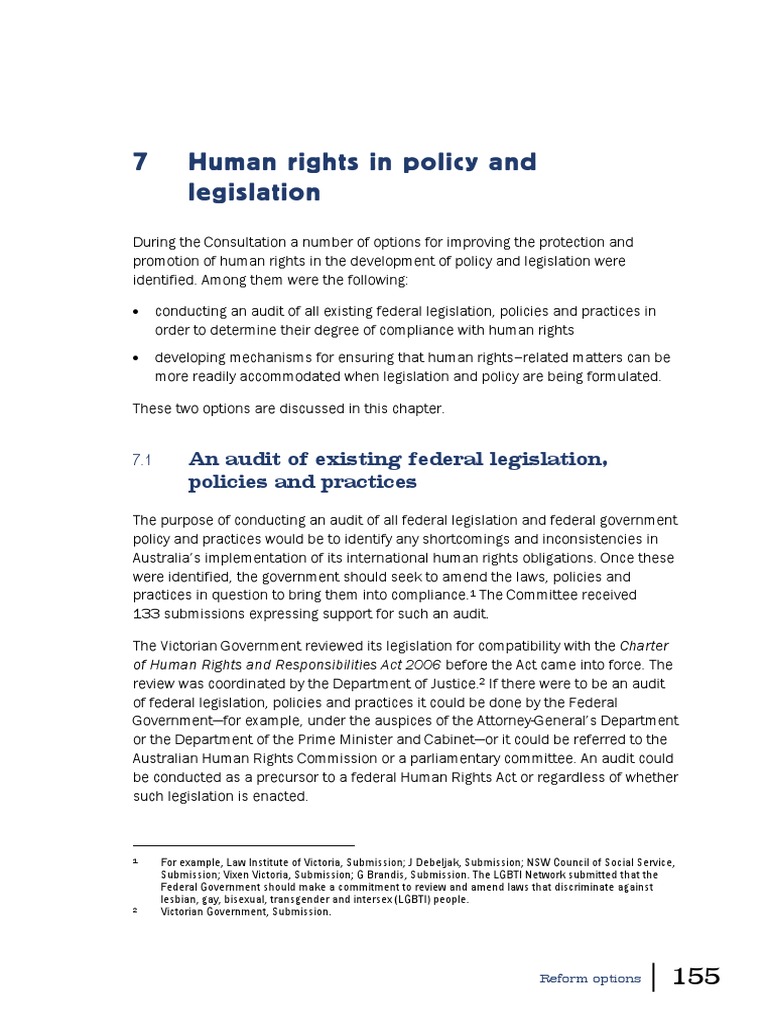 Human Rights Audit and Reform Options | PDF | Human Rights | Discrimination