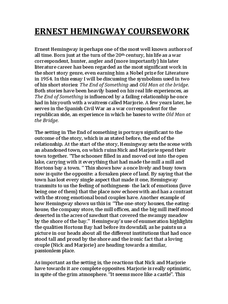 Hemingway's Symbolism Explored | PDF | General Fiction