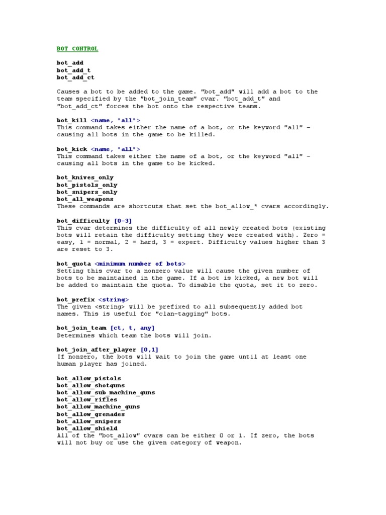 Bot Commands | PDF