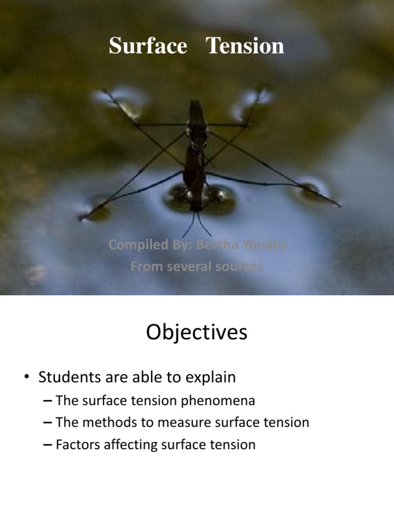 Surface Tension Elearning | PDF | Drop (Liquid) | Wetting