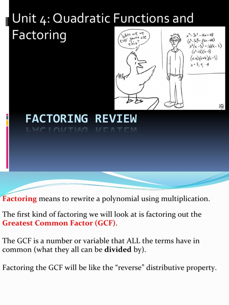 Alg 2 Factoring Review | PDF