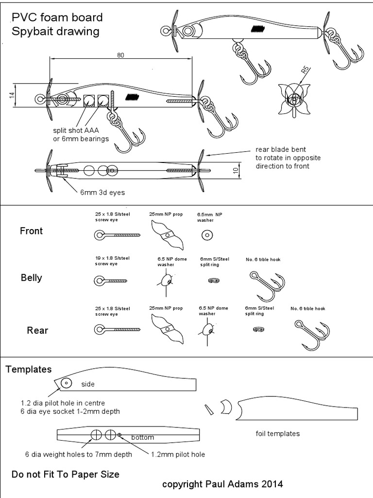 Fishing Lure Templates and Diagrams | PDF | Tools | Hobbies