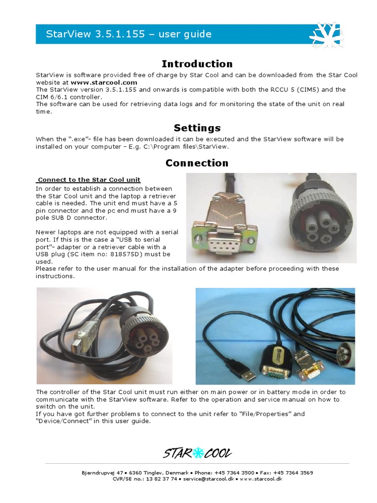 Starview 3.5.1.155 - User Guide: Connect To The Star Cool Unit | PDF ...