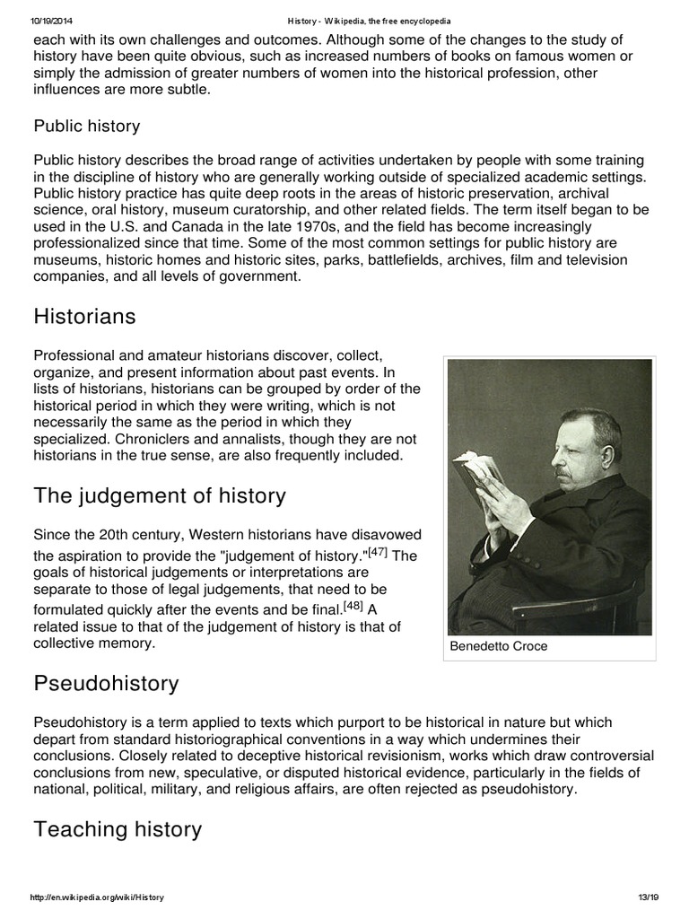 Historians: Public History | PDF | Museum | Academia