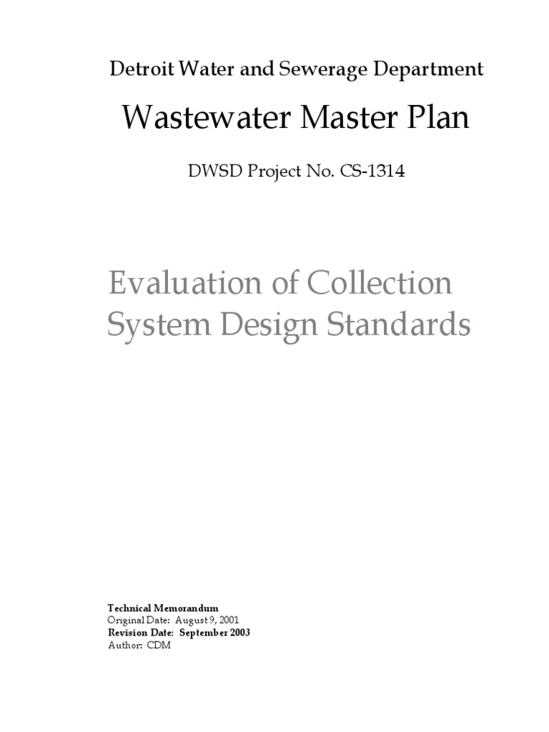 Detroit Wastewater Master Plan Review | PDF | Combined Sewer | Sanitary ...