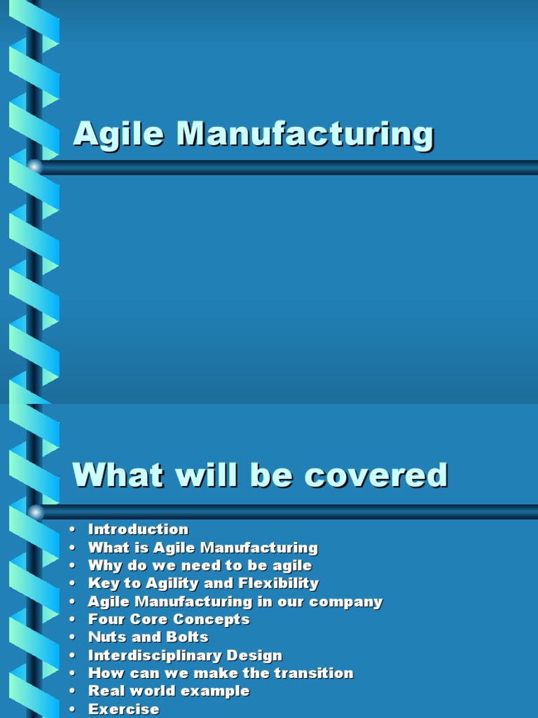 Agile Manufacturing | PDF | Operations Management | Design