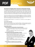 ISACA Code of Ethics | PDF