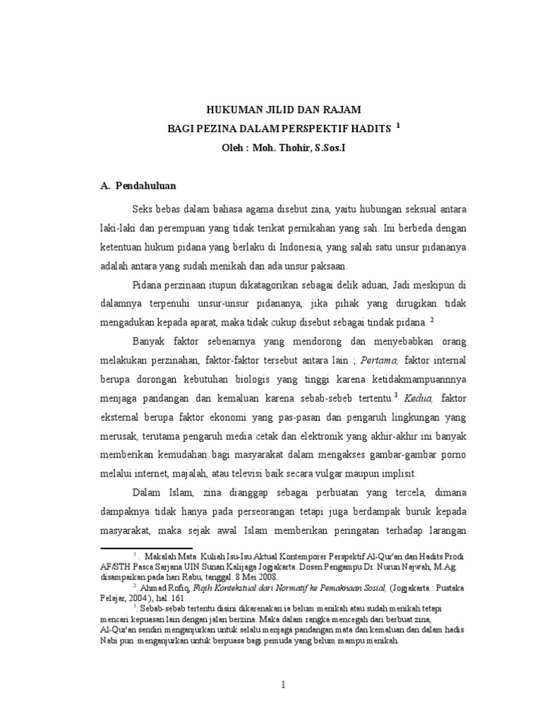 Hukuman Jilid Dan Rajam | PDF | Ilmu Sosial | Hukum