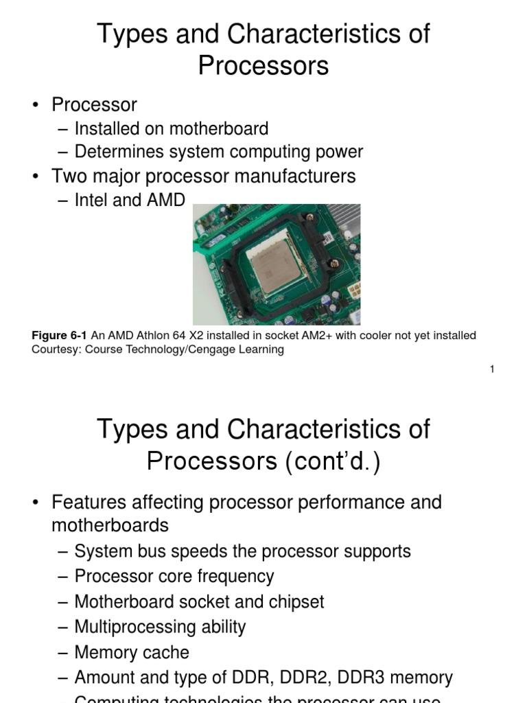 Types and Characteristics of Processors | PDF | Central Processing Unit | Multi Core Processor