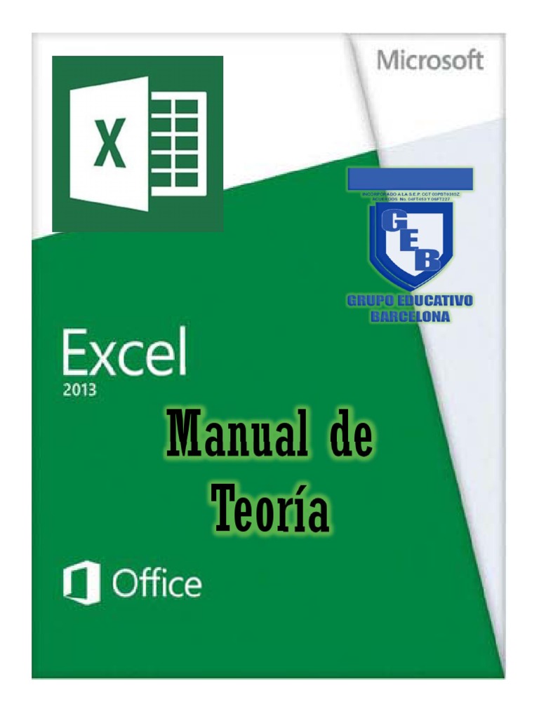 MANUAL DE EXCEL.pdf | Microsoft Excel | Hoja de cálculo