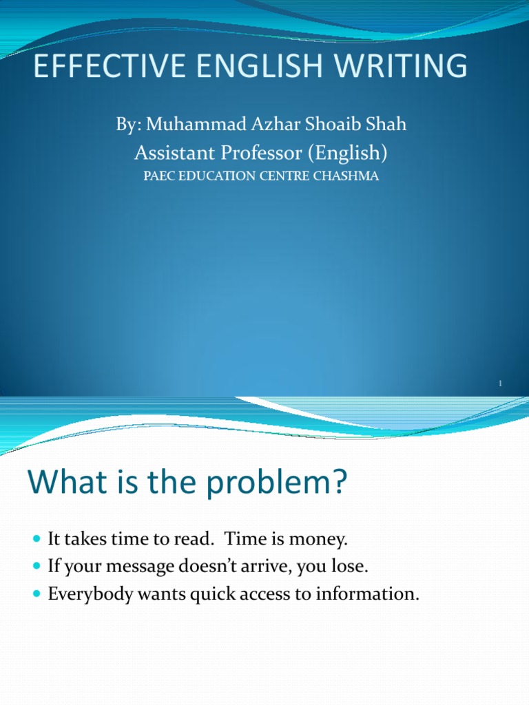 Effective English Writing | PDF | Grammatical Tense | Sentence ...