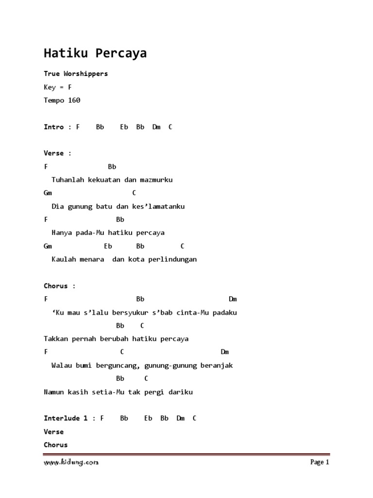 Hatiku Percaya TW | PDF