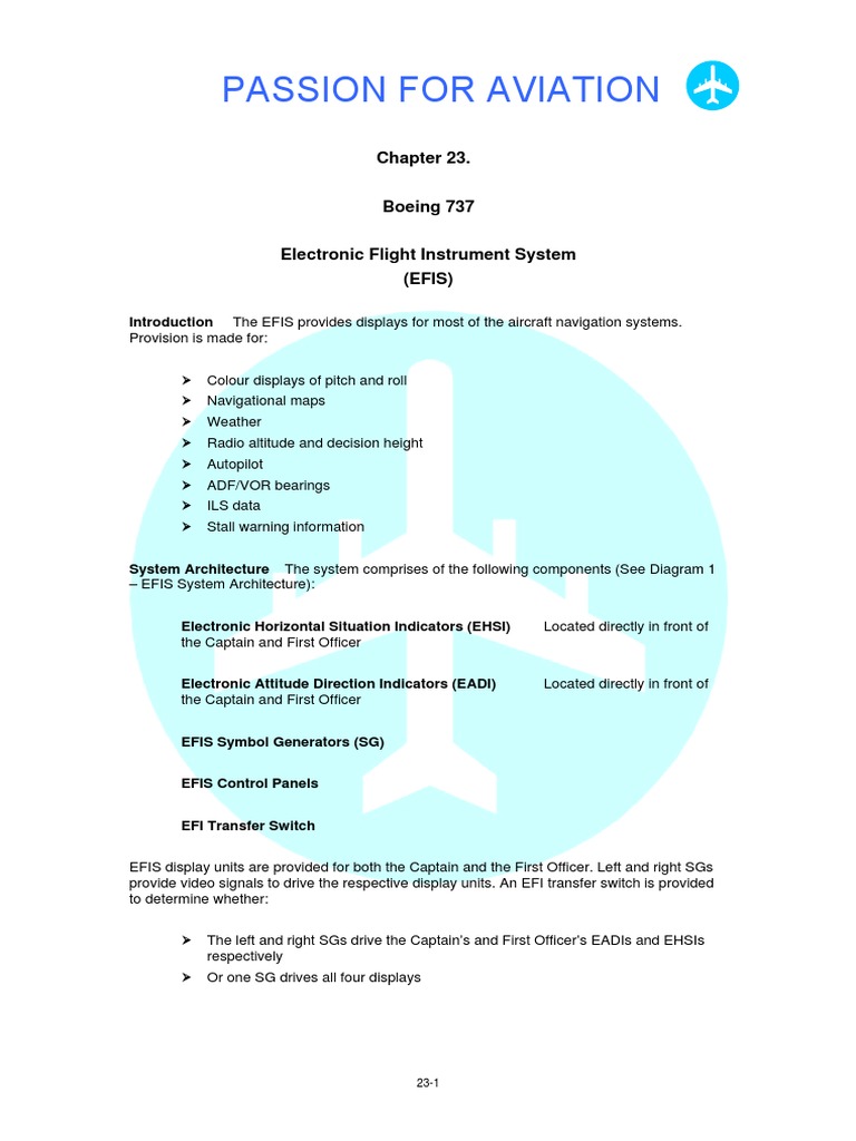 737 Efis | PDF | Stall (Fluid Mechanics) | Aeronautics