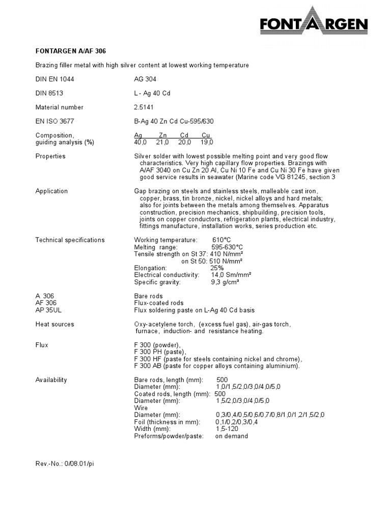 A Af306 | PDF | Metals | Chemical Elements