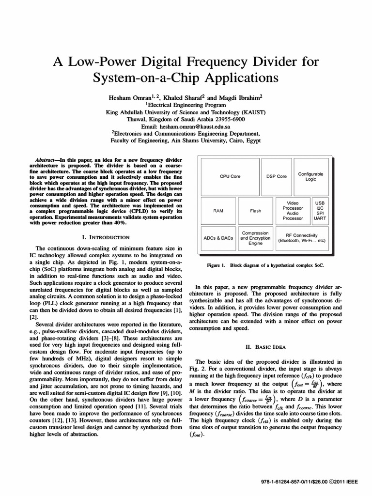 C:JC:J: A Low-Power Digital Frequency Divider For System-on-a-Chip ...