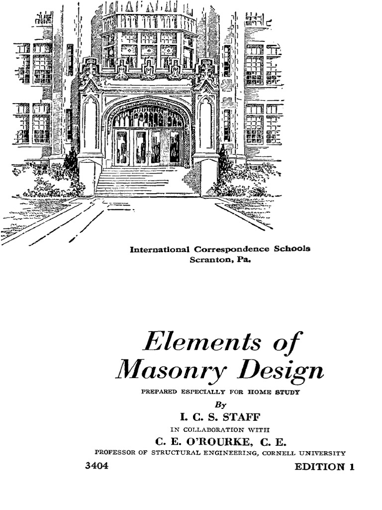 Elements of Masonry Design | PDF | Masonry | Brick