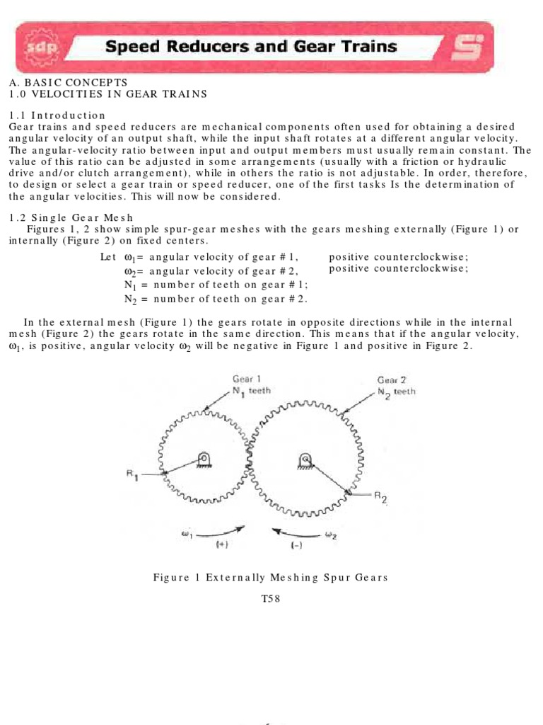 Gear Train Angular Velocity Analysis | PDF | Rotation Around A Fixed ...