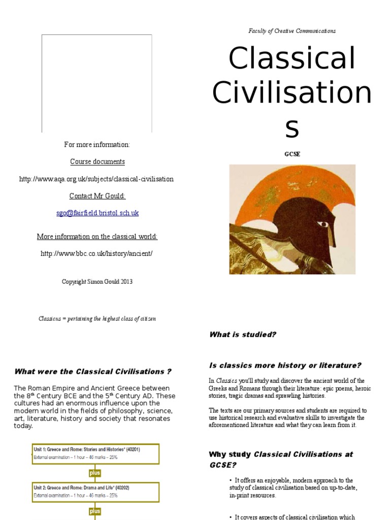 GCSE Classical Civilisation Overview | PDF | Social Science | History