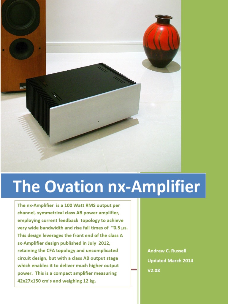 The Ovation NX Amplifier V2.0 8 | PDF | Amplifier | Capacitor