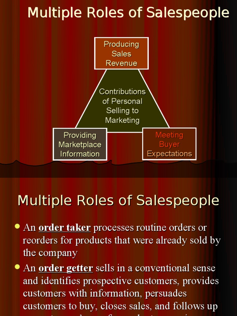 Role of Sales Person, Organisation Structure | PDF | Organizational ...