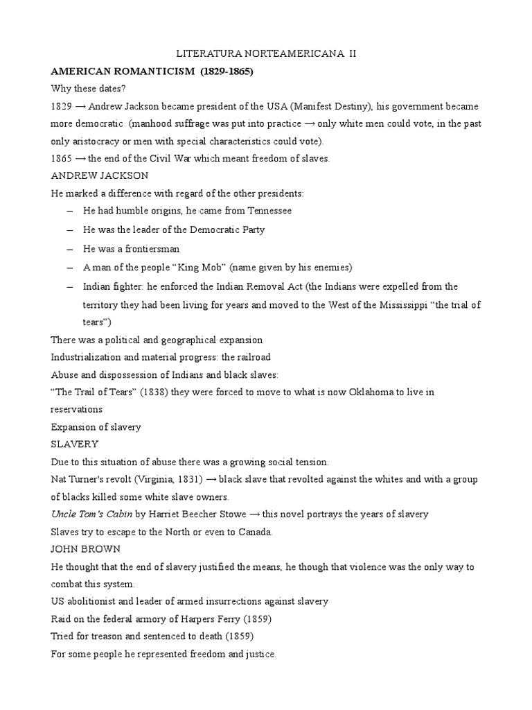 American Romanticism: An Overview of the Political, Social, and ...