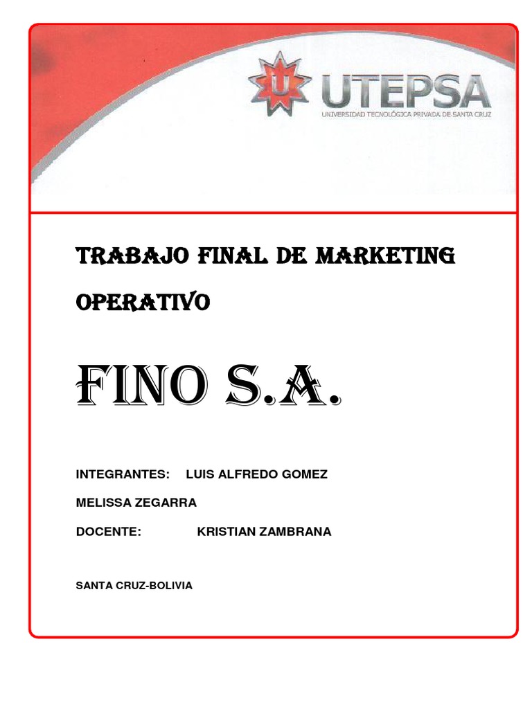 Aceites Fino: Líder en Bolivia | PDF | Bolivia | Alimentos