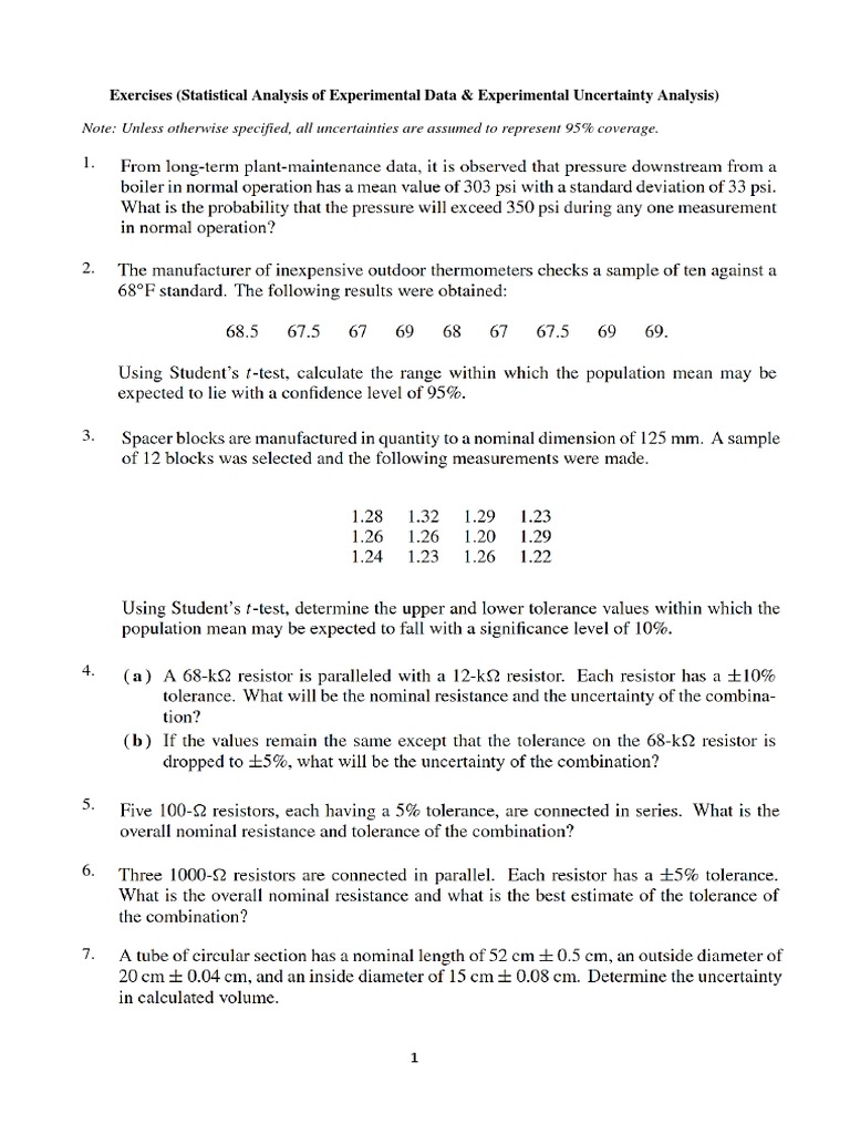 Statistical Analysis Exercises Guide | PDF | Applied Mathematics ...