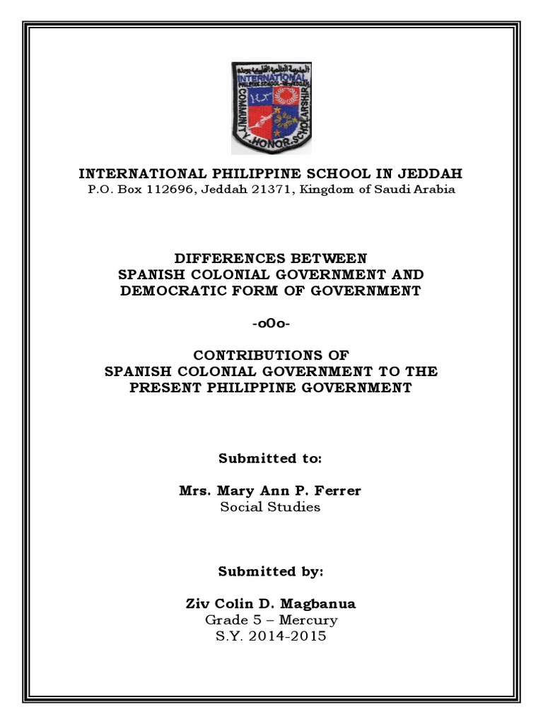 Colonial vs. Democratic Governance in PH | PDF | Federal Government Of ...