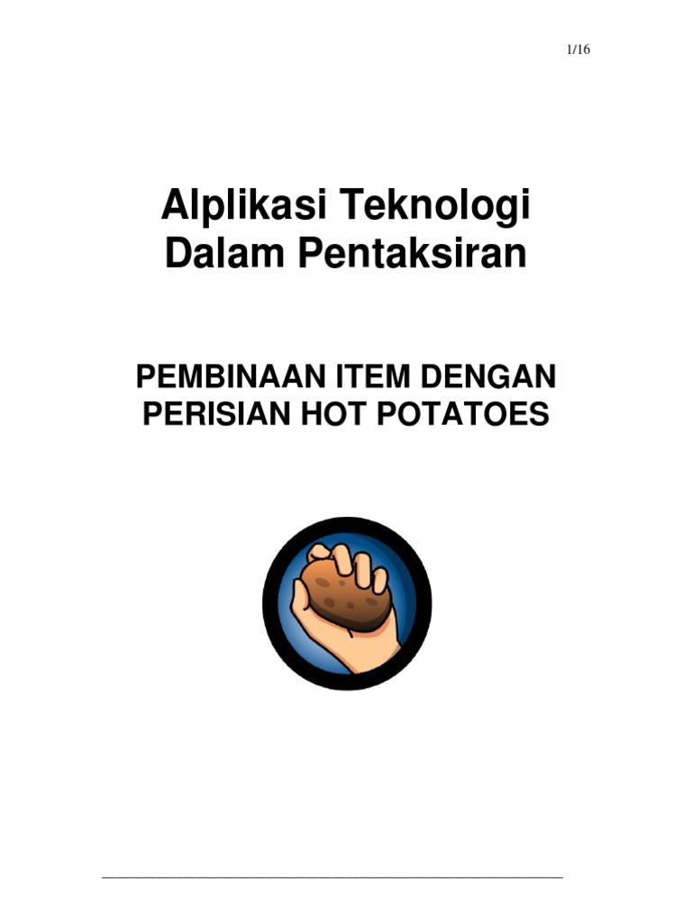 Alplikasi Teknologi Dalam Pentaksiran Matematik Menggunakan Hot Potatoes | PDF | Software ...