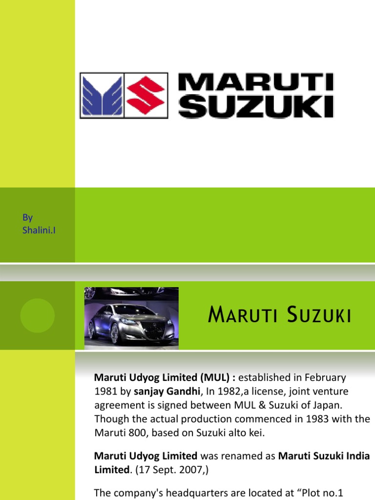 Maruti Suzuki | PDF | Motor Vehicle | Economies