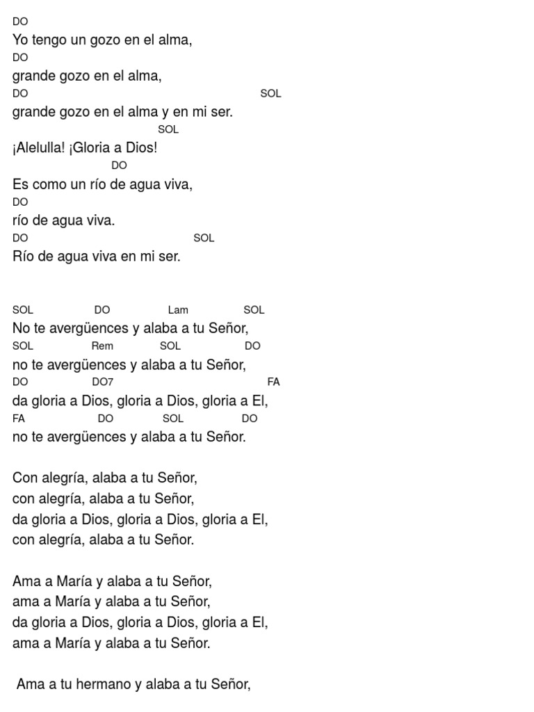 Alaba a tu Señor con Gozo | PDF