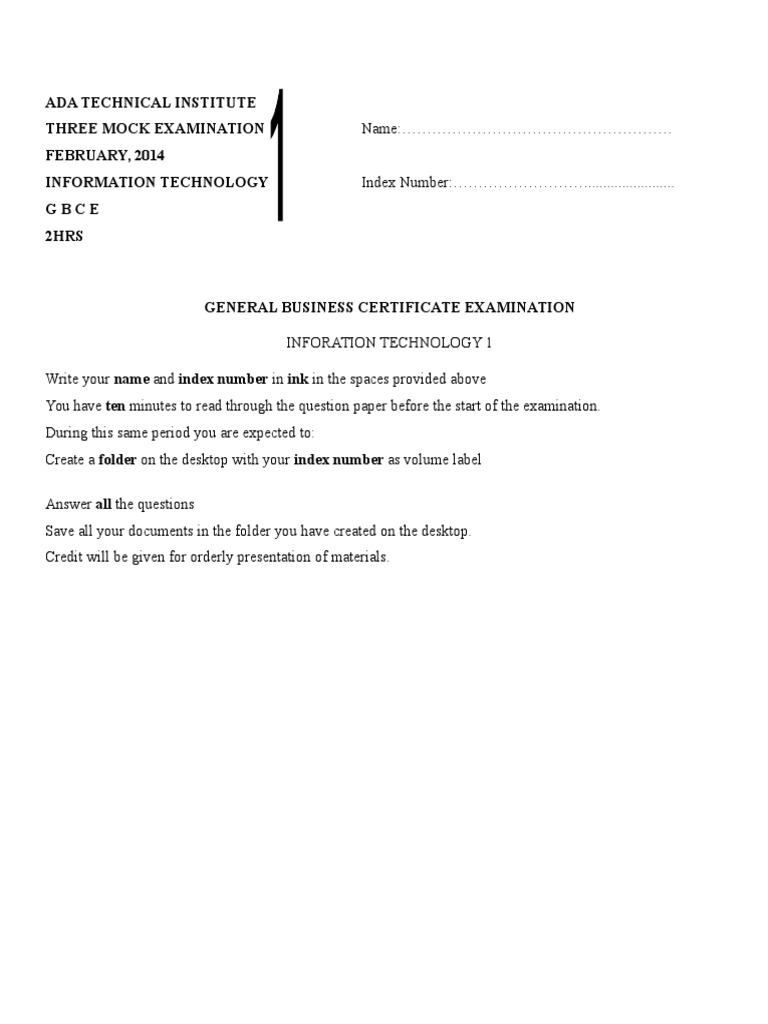 ICT Practicals Sample Questions | PDF | Business