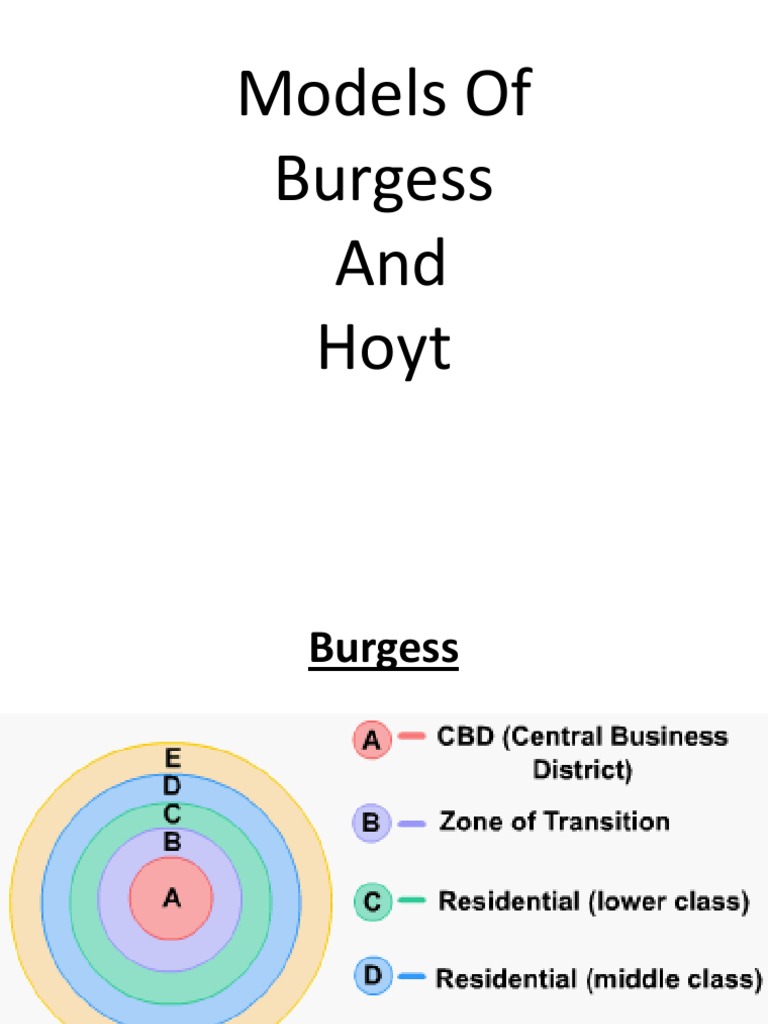 Models of Burgess and Hoyt Ib SL | PDF | Land Management | Urbanization